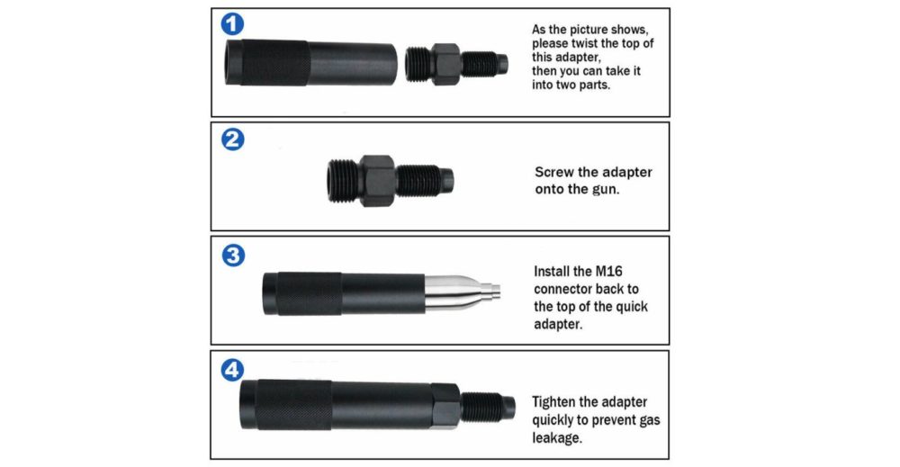 12g to 88g CO2 Adapter with 88g Threads - Guns R Us