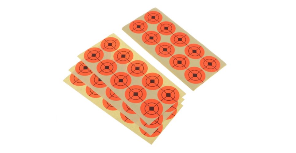 50 Flip Over Self Reset Target Stickers - Guns R Us