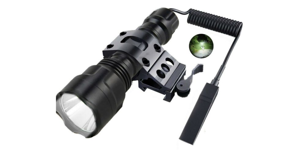 Gun Torch T6 LED in White, Green or Red Light Inc Mount - Guns R Us